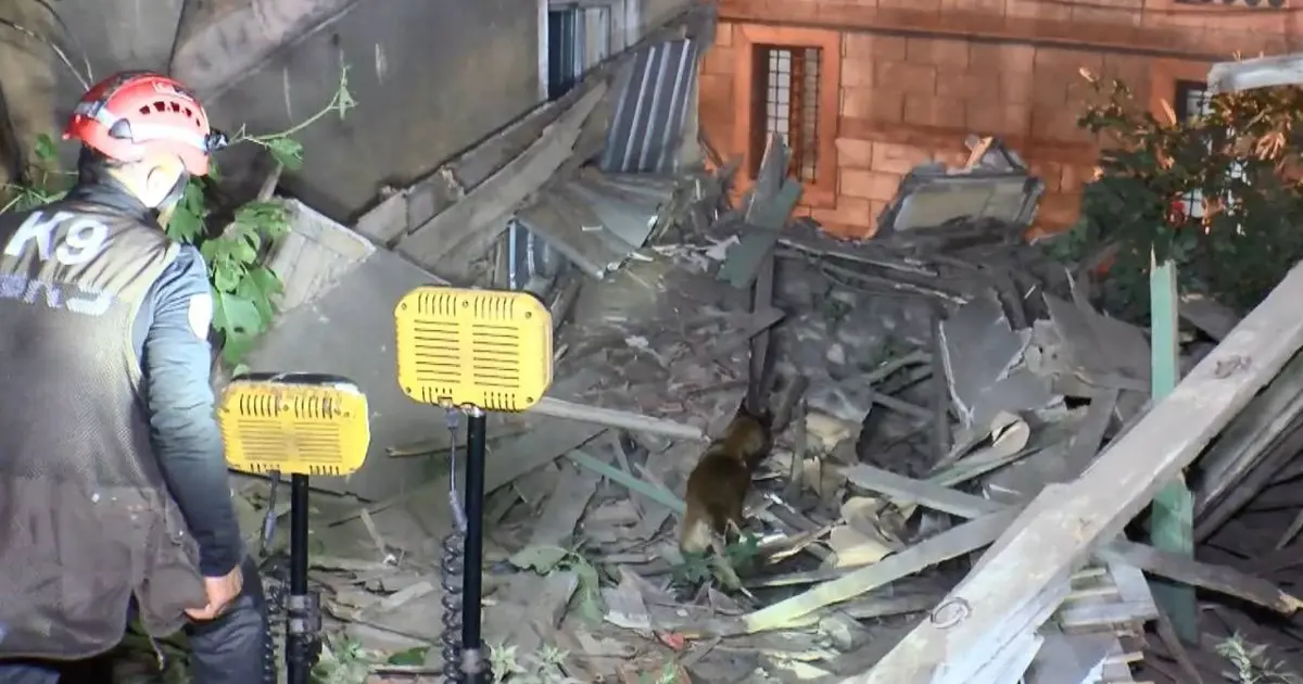 Deprem sonrası hasar alan bina çöktü | NTV Haber