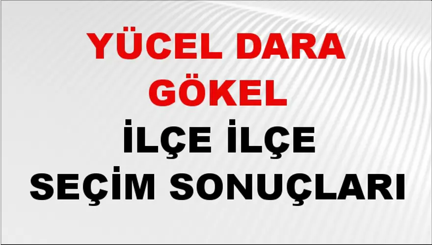 Yücel Dara Gökel Seçim Sonuçları 2024 Canlı: 31 Mart 2024 Türkiye Yücel ...