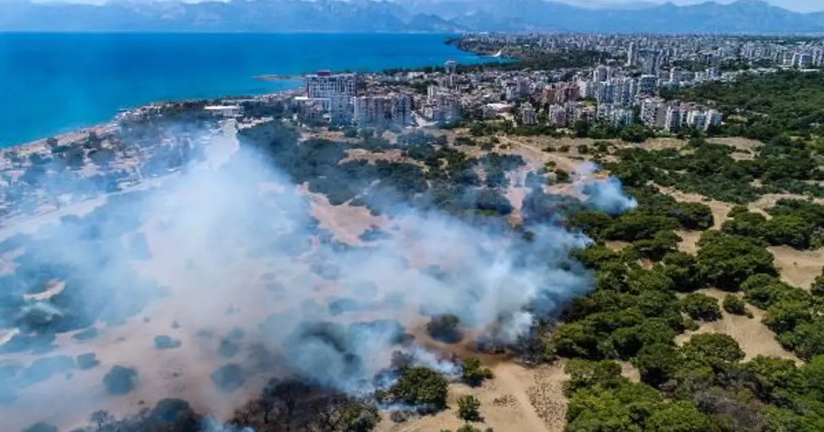 Antalya'da korkutan yangın: Kum taşıdılar | NTV Haber