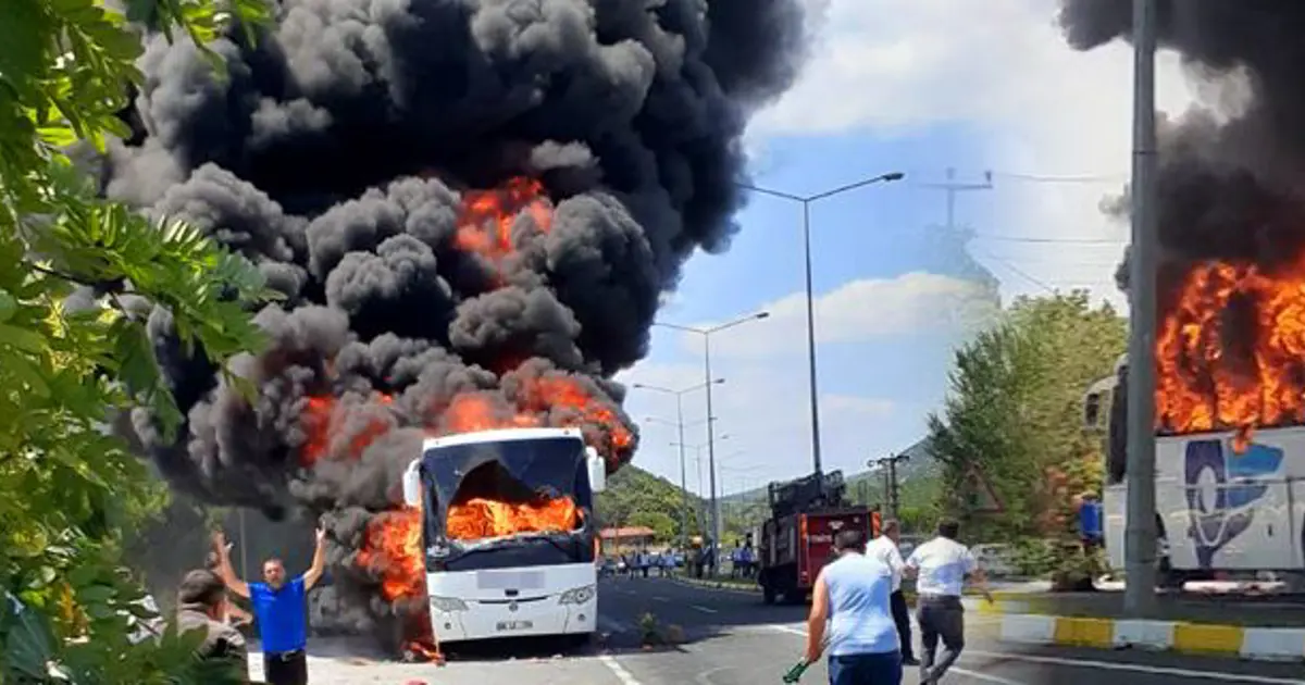 Balıkesir'de yanan otobüsün şoförü ve ikinci şoför tutuklandı | NTV Haber