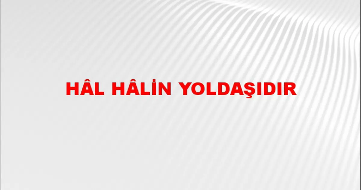 Hâl hâlin yoldaşıdır Atasözünün Anlamı Ne Demek? | NTV Haber