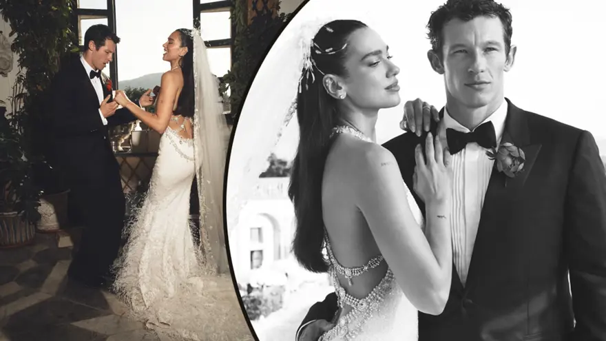 Callum Turner ile evlenen Dua Lipa'dan görkemli düğün sonrası ilk ...