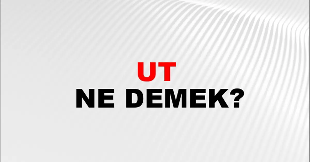 Tut Ne Demek? Tut Kelimesinin TDK Sözlük Anlamı Nedir? | NTV Haber