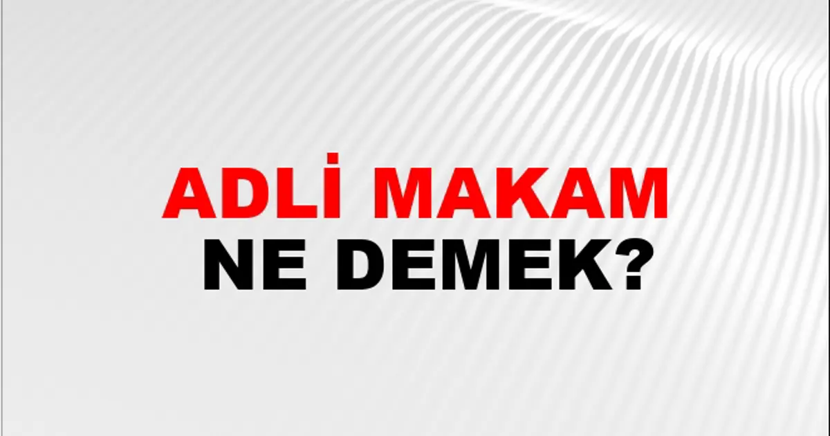 Adli Makam Nasıl Yazılır? | NTV Haber