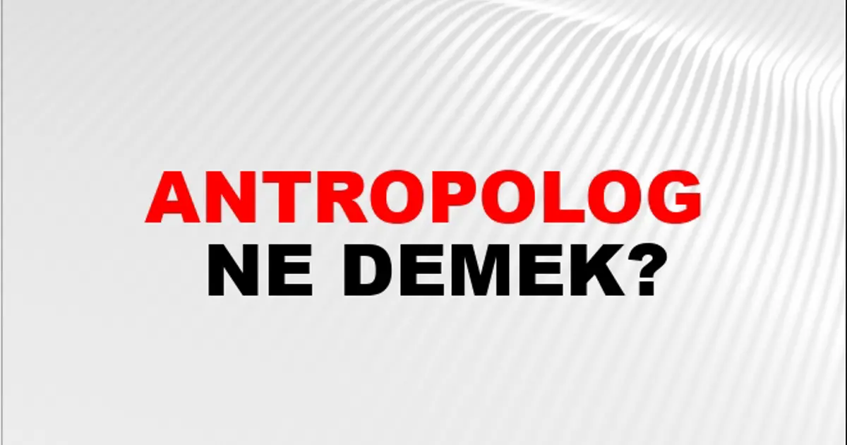 Antropolog Eş Anlamlısı - Antropolog Kelimesinin Eş Anlamlısı Nedir ...