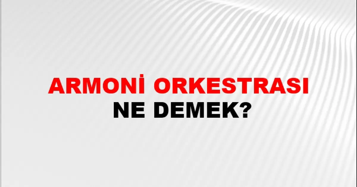 Armoni Orkestrası Nasıl Yazılır? | NTV Haber