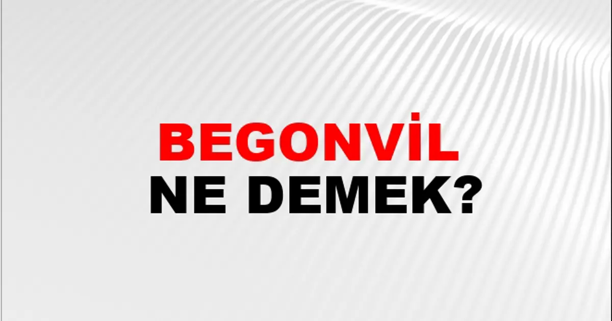 Begonvil Ne Demek? Begonvil Kelimesinin TDK Sözlük Anlamı Nedir? | NTV ...