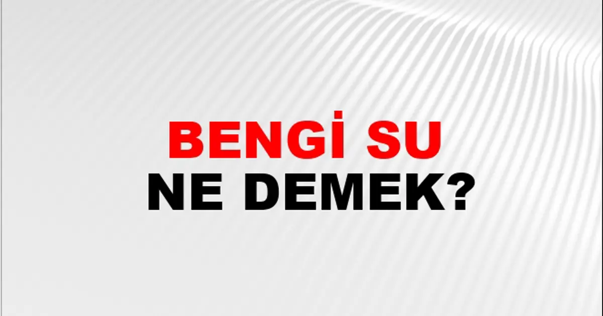Bengi Su Nasıl Yazılır? | NTV Haber