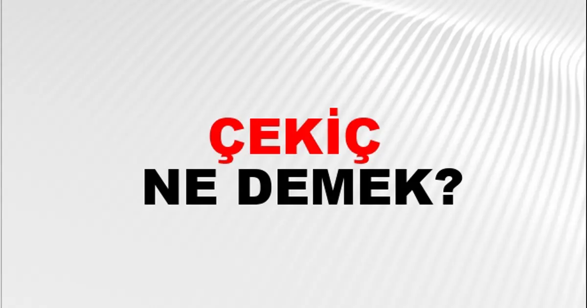 Çekiç Nasıl Yazılır? | NTV Haber
