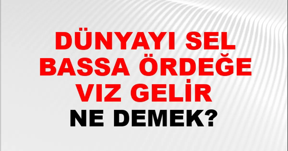 Dünyayı Sel Bassa Ördeğe Vız Gelir Ne Demek? Dünyayı Sel Bassa Ördeğe ...