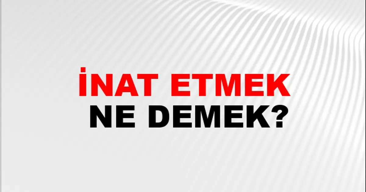 İnat Etmek Nasıl Yazılır? | NTV Haber