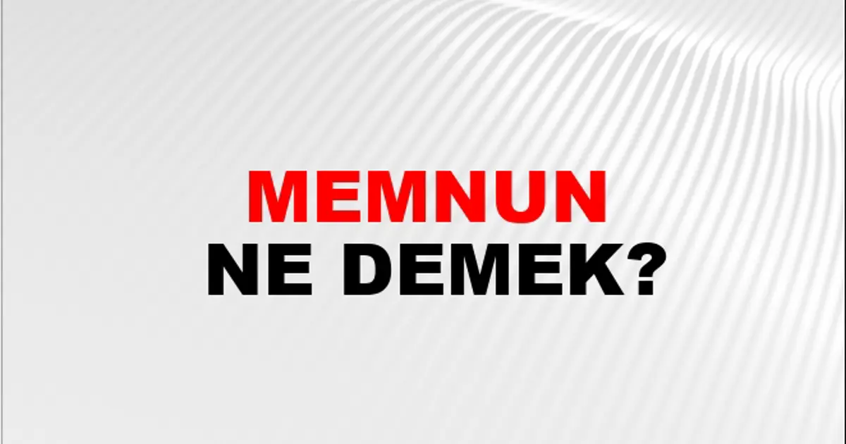 Memnun Eş Anlamlısı - Memnun Kelimesinin Eş Anlamlısı Nedir? | NTV Haber
