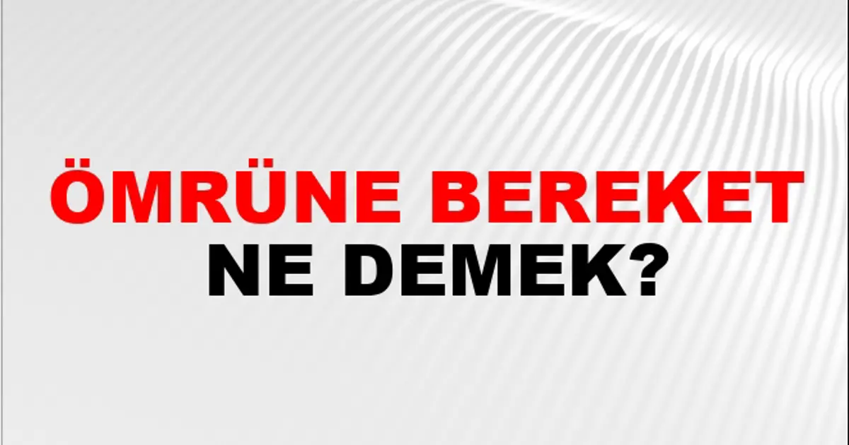 Ömrüne Bereket Nasıl Yazılır? | NTV Haber
