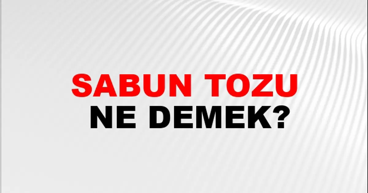 Sabun Tozu Nasıl Yazılır? | NTV Haber