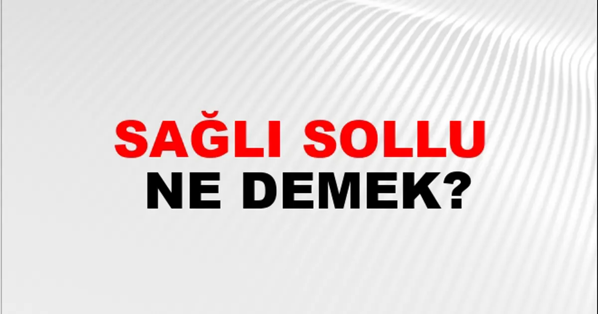 Sağlı Sollu Nasıl Yazılır? | NTV Haber
